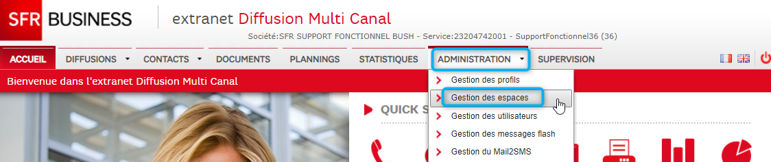Assistance – Relation Client | DMC – Comment changer d’espace