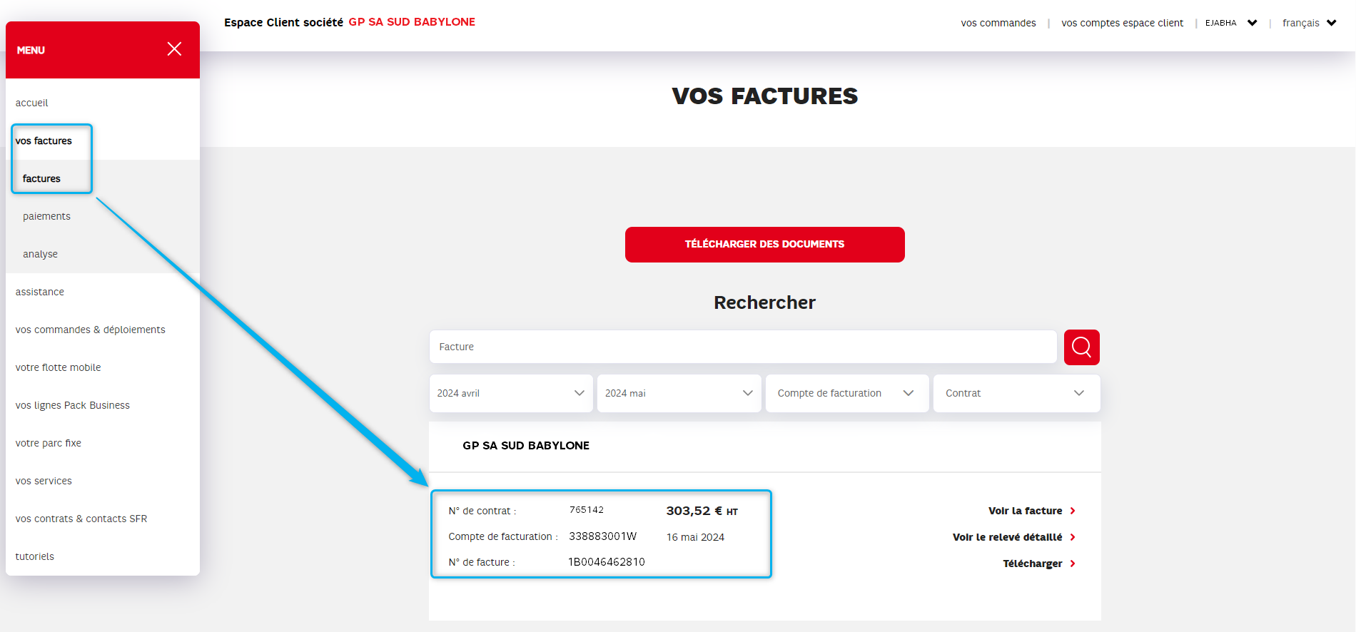 Assistance – Relation Client | Le détail de mes diffusions pour ma facture