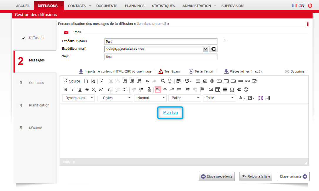 Assistance – Relation Client | DMC – Comment insérer un lien dans un ...