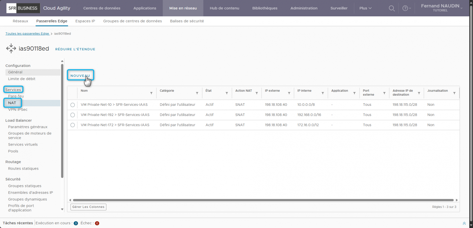 Assistance – Relation Client | Les règles de source NAT (SNAT)