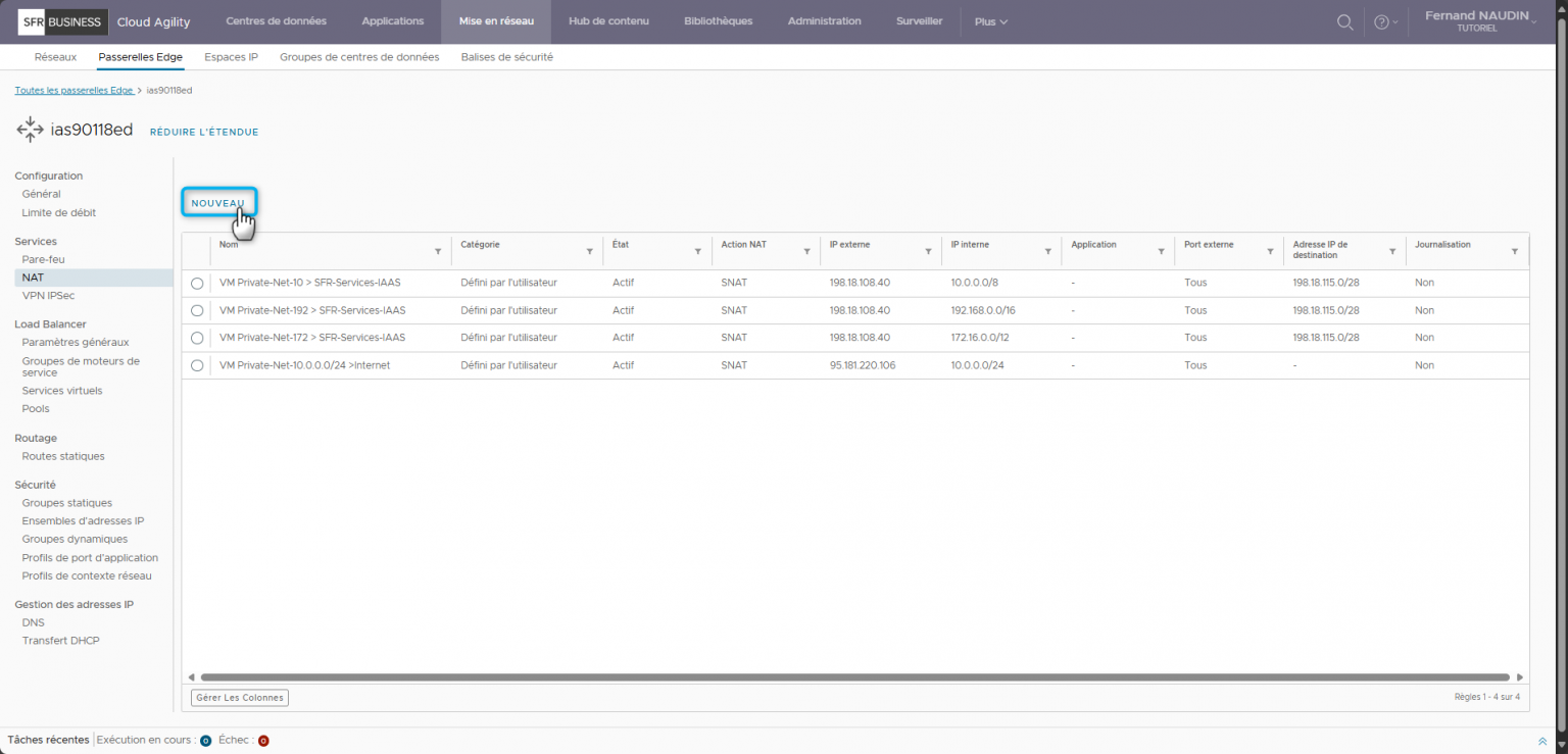 Assistance – Relation Client | Les règles de source NAT (SNAT)